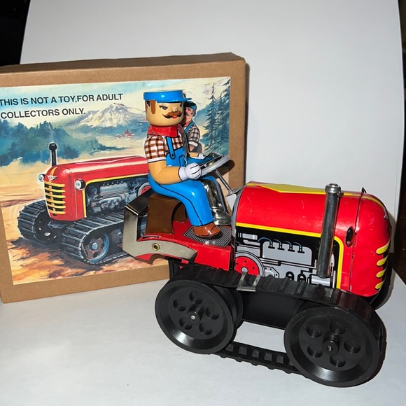 Toys | Tractor Tin Toy Ms356 Retro With Box | Poshmark